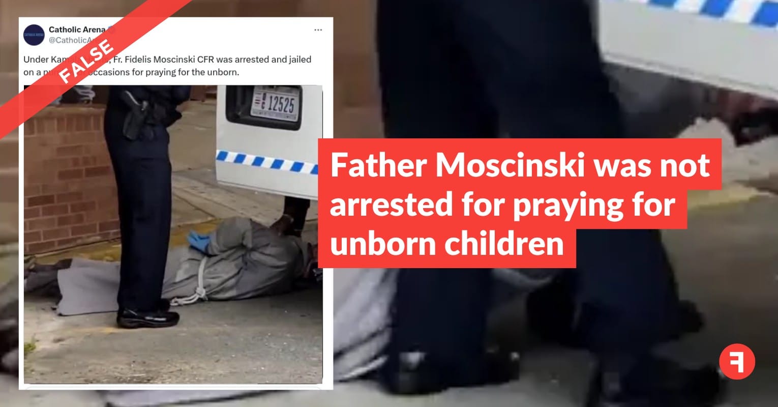 Father Moscinski was not arrested for praying for unborn children ...