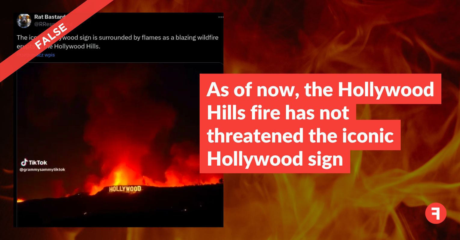 As of now, the Hollywood Hills fire has not threatened the iconic ...